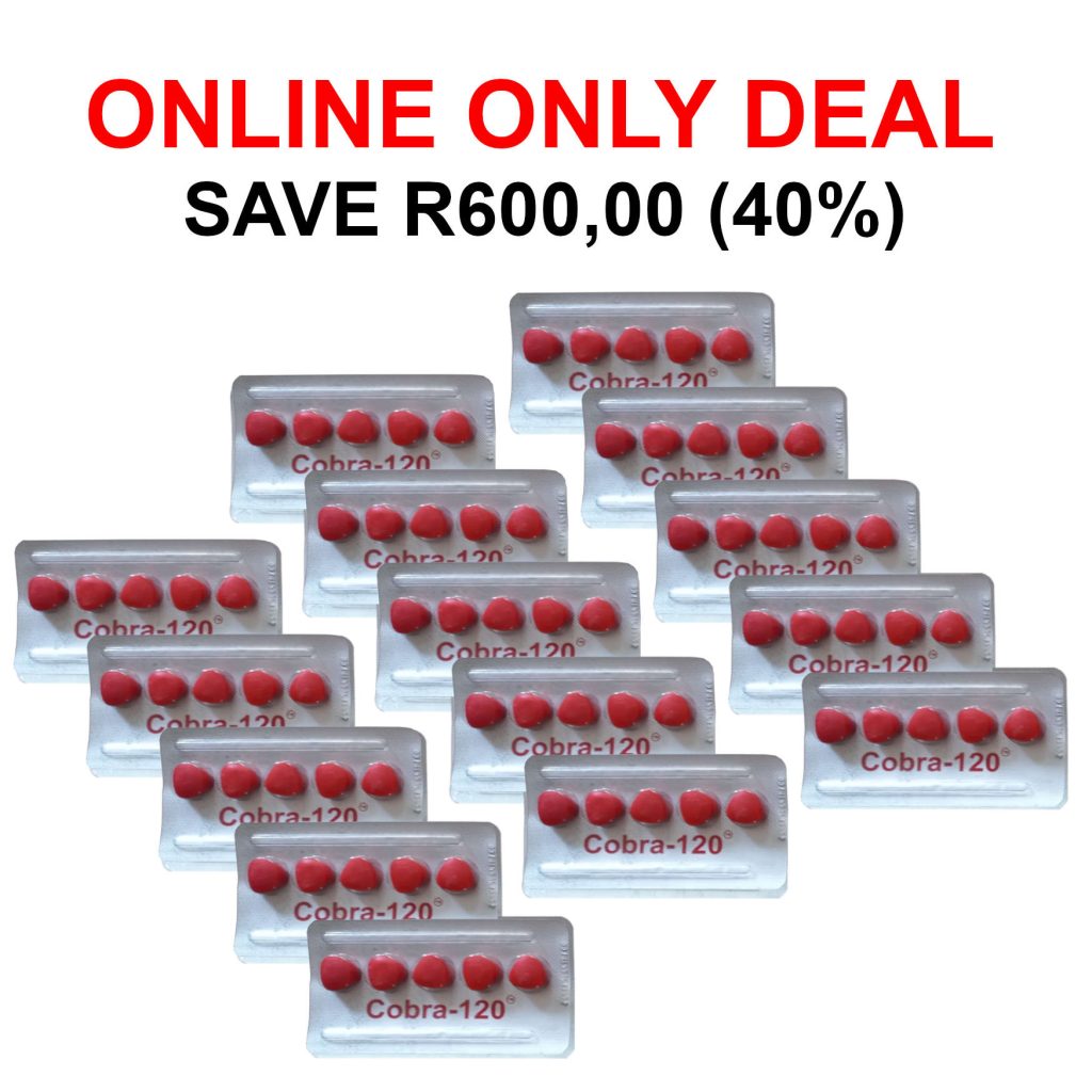 Cobra-120 Red - 15 Pack - 75 Tablets - Pleasuredome